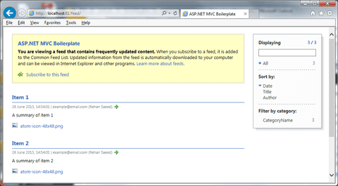 Building RSS/Atom Feeds for ASP.NET MVC - Muhammad Rehan Saeed